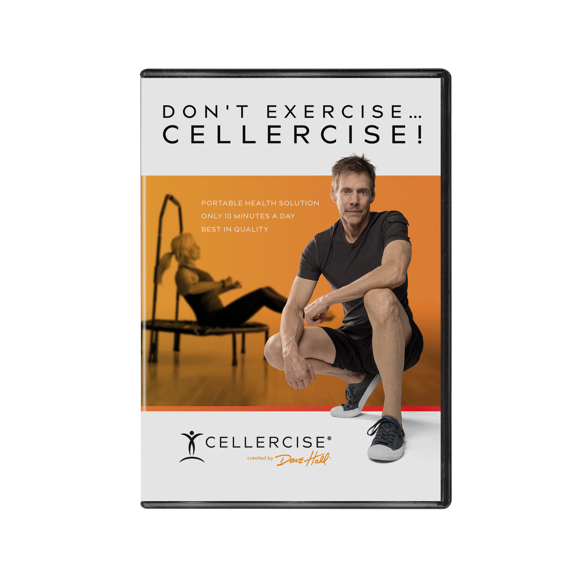 Tri-Fold Pro Rebounder Trampoline with Stability Bar | Cellercise ...