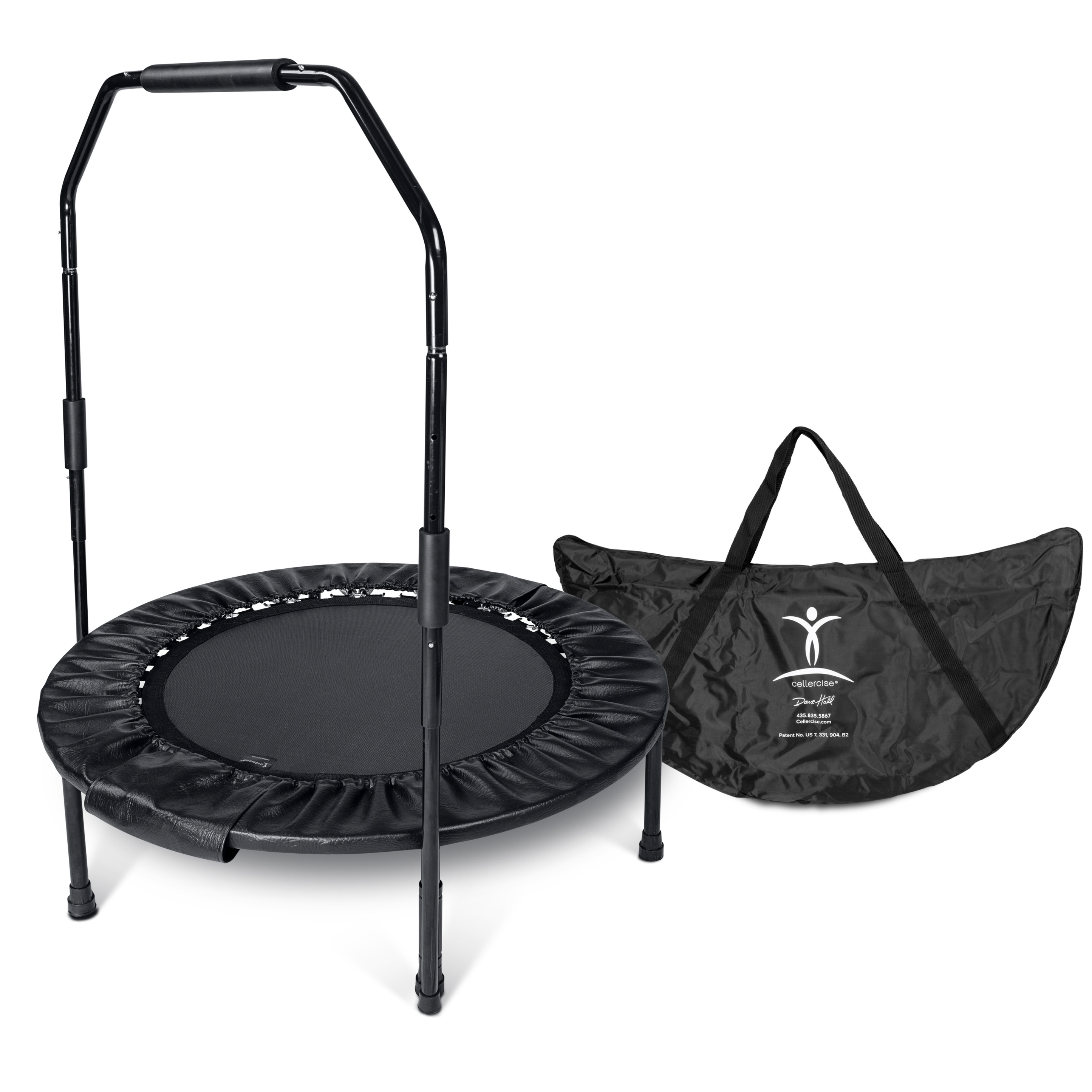Cellerciser® Bi-Fold Mini Trampoline with Balance Bar | Cellercise ...